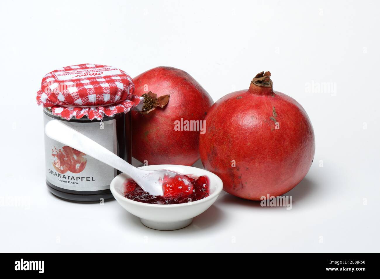 Pomegranate jelly in shell, pomegranates, Punica granatum Stock Photo ...