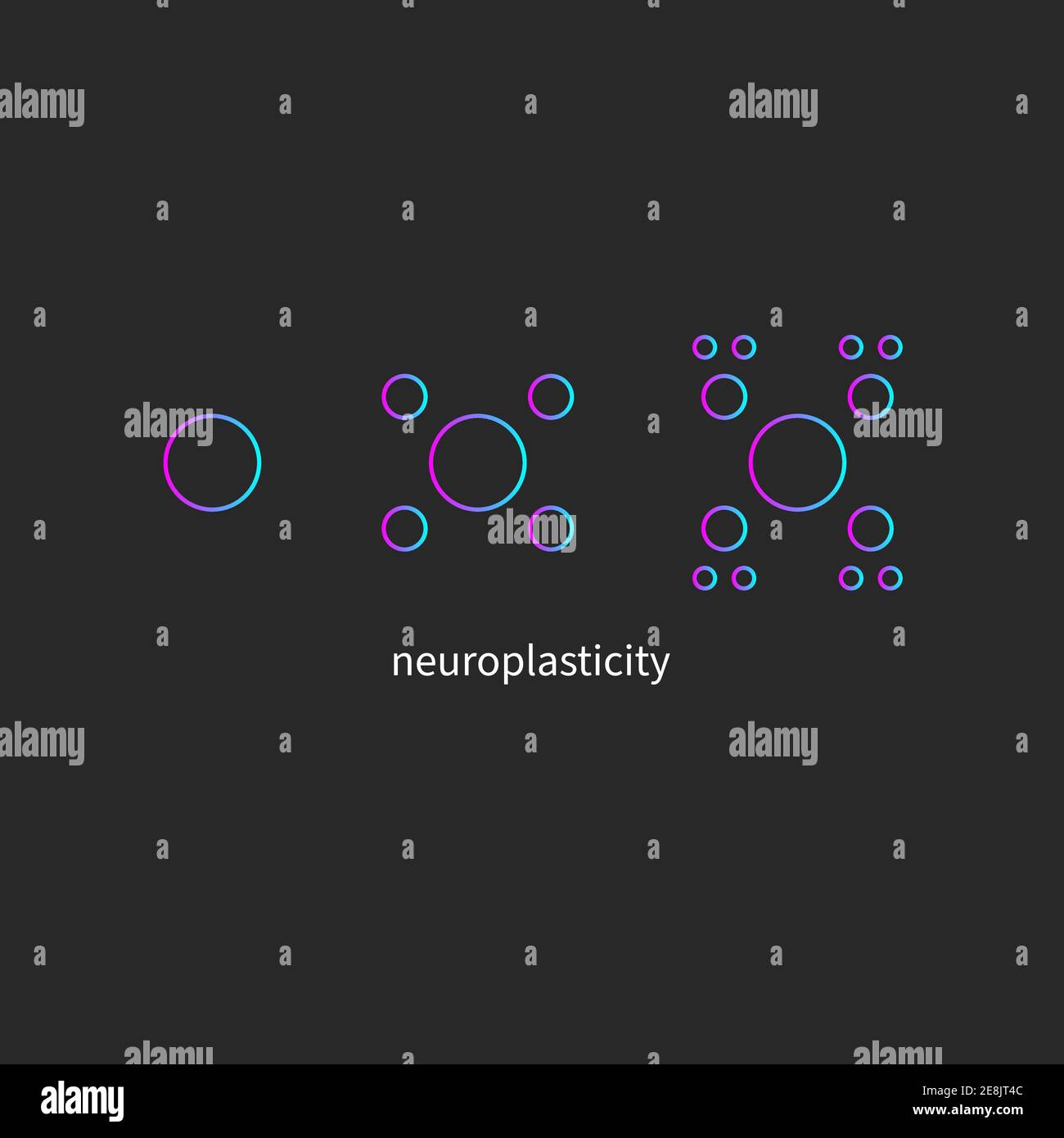Neuroplasticity concept. Transformation, change of neural connections ...