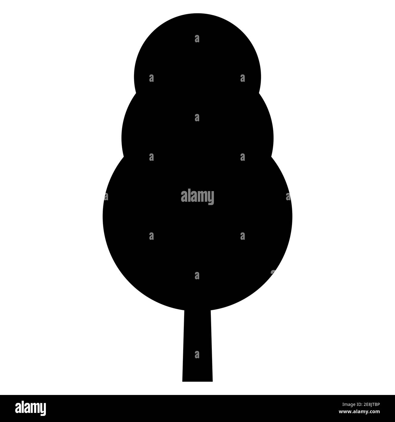 Tree icon. Forest vector symbol. Flat web sign on white background ...