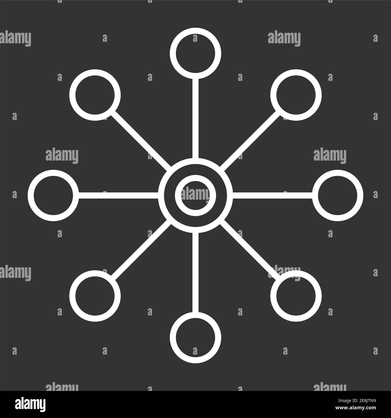 vector icon isolated multichannel on dark background, multichannel logo ...