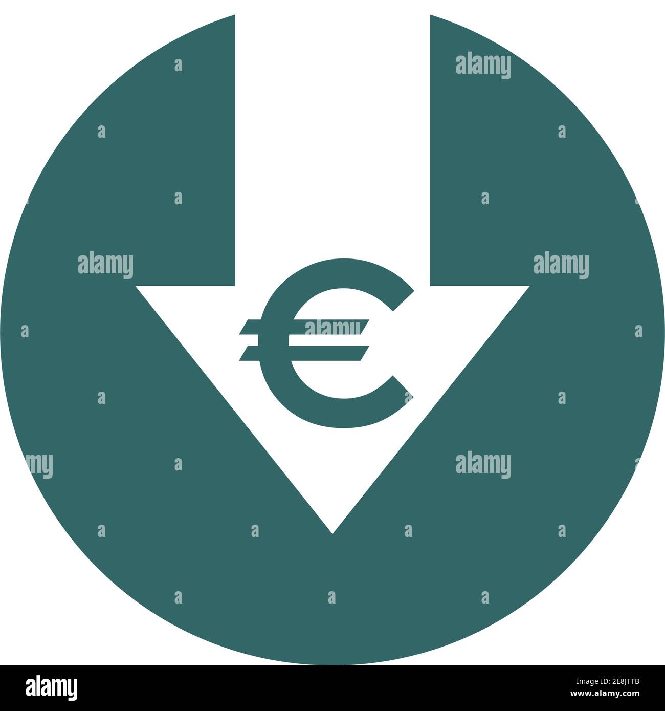 Cost reduction- decrease icon. Vector symbol image isolated on background Stock Vector Image ...