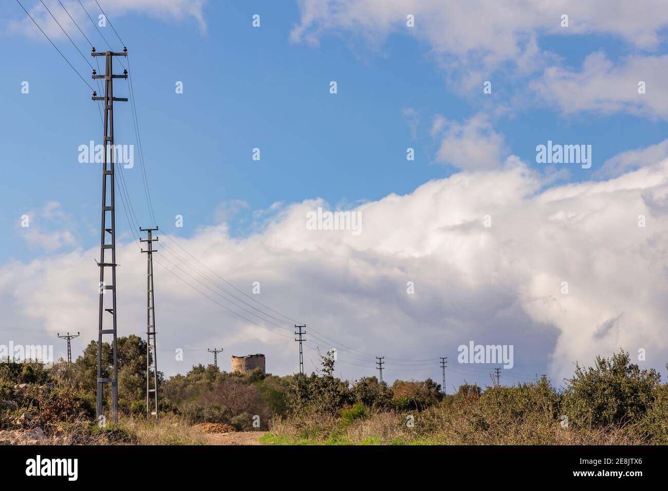 Old electricity pole hi-res stock photography and images - Alamy