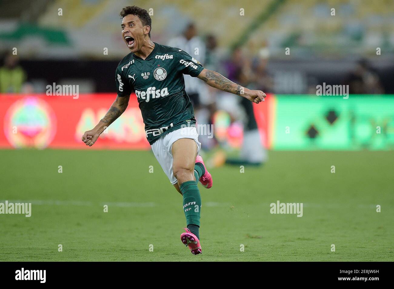 Libertadores Cup, Final, Palmeiras versus Santos; Marcos Rocha of ...