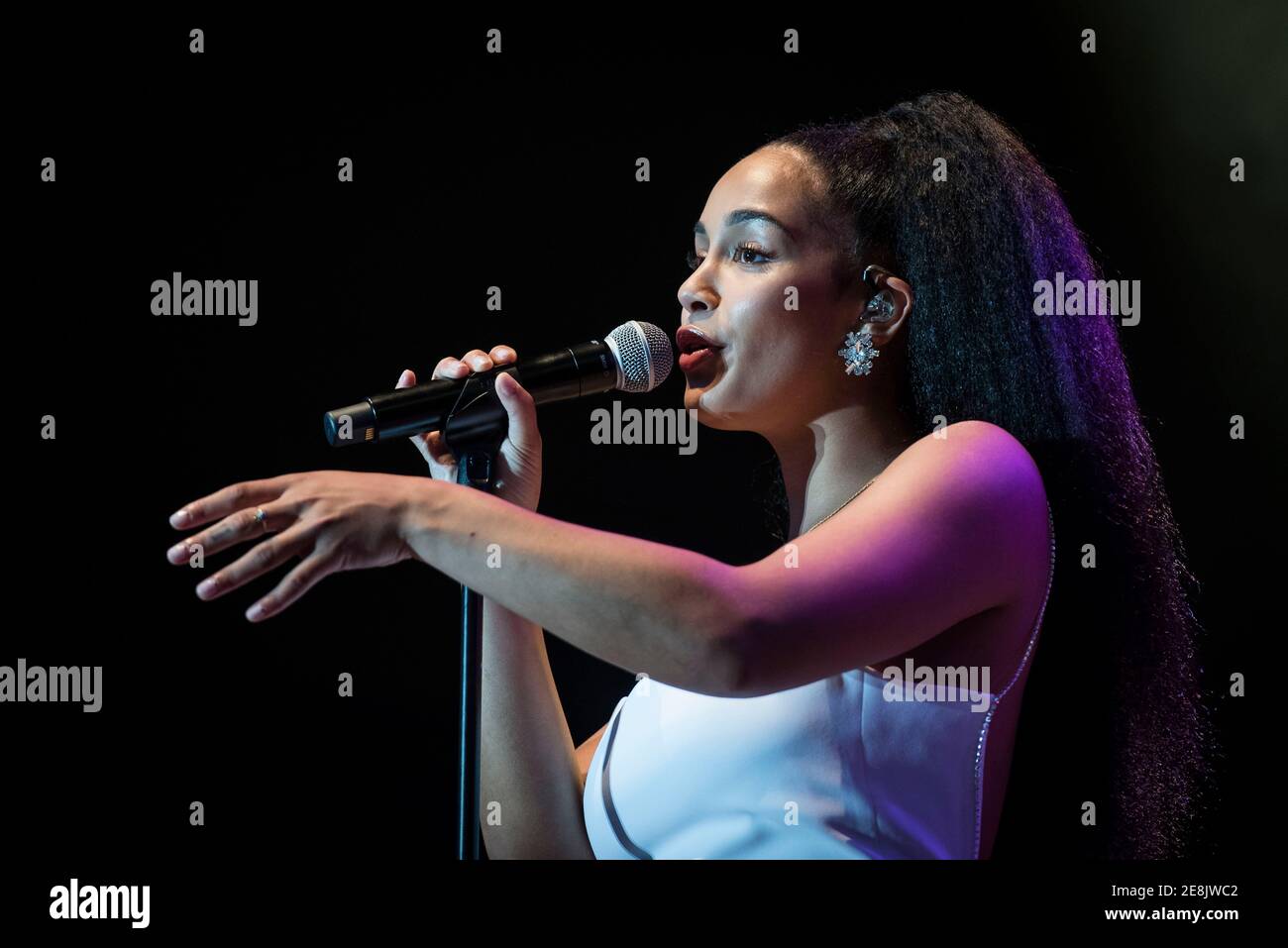 Jorja Smith performs live on stage as part of the Summer Series at ...