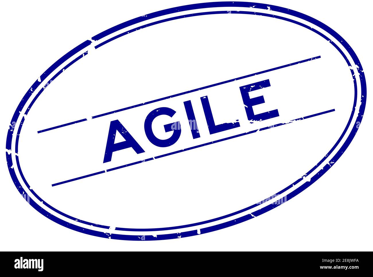 Grunge blue agile word oval rubber seal stamp on white background Stock Vector Image & Art - Alamy