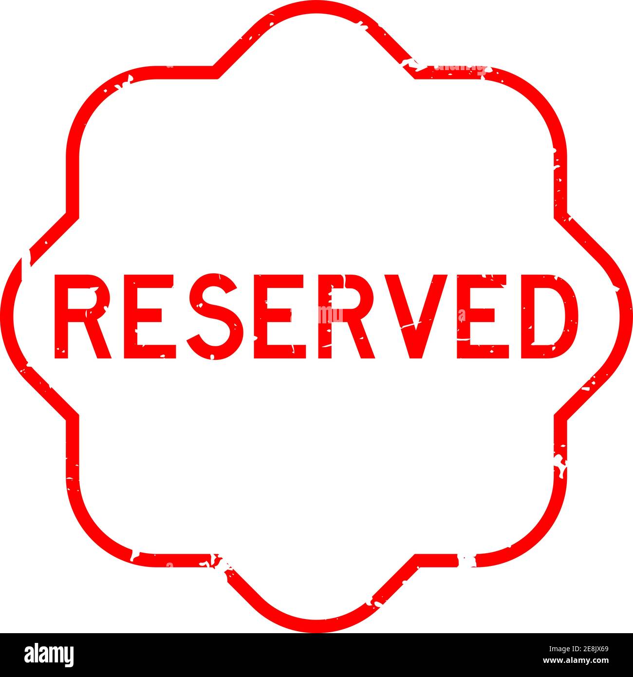 Grunge red reserved word rubber seal stamp on white background Stock ...