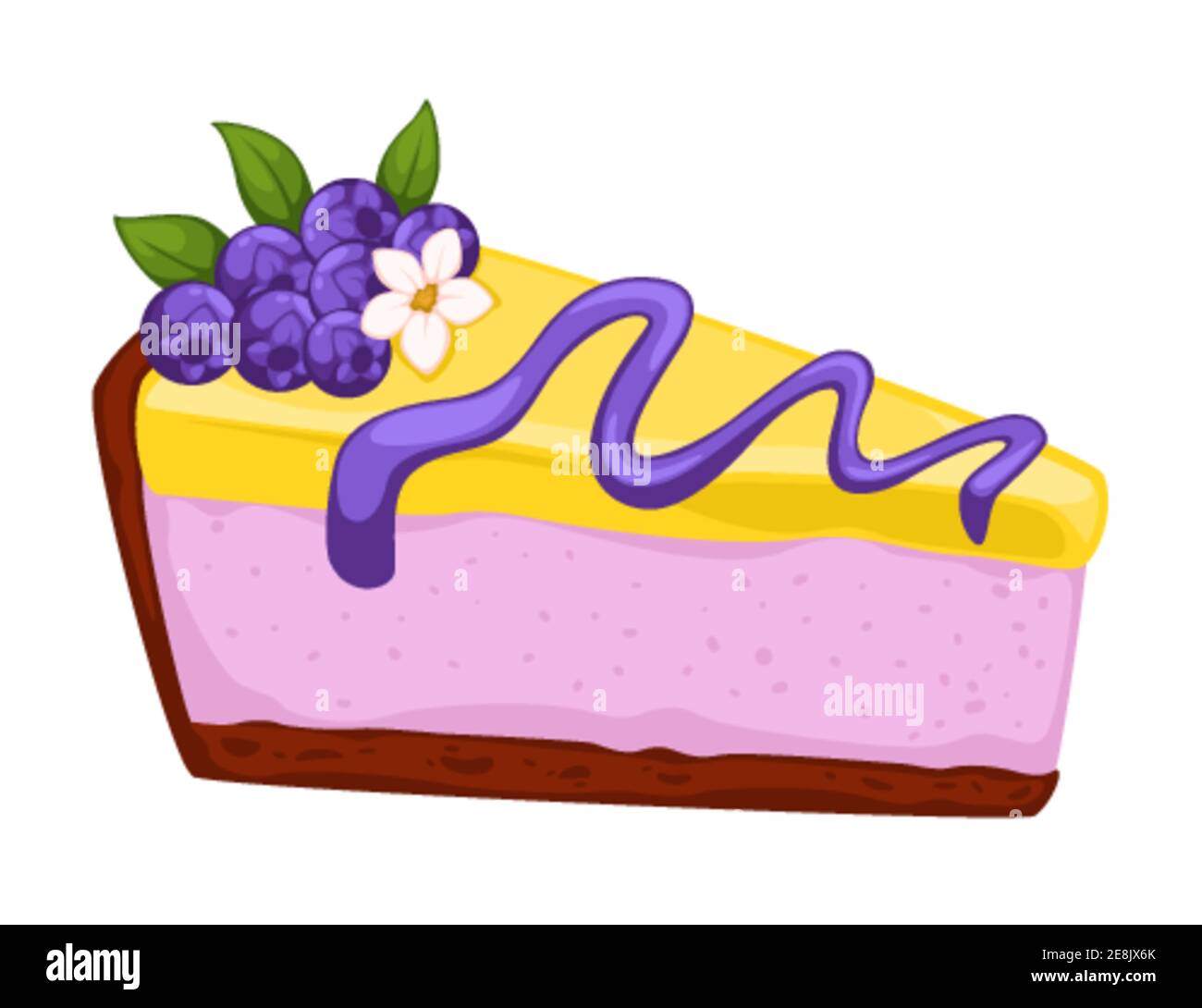 Delicious homemade blueberry cheesecake Stock Vector Images - Alamy