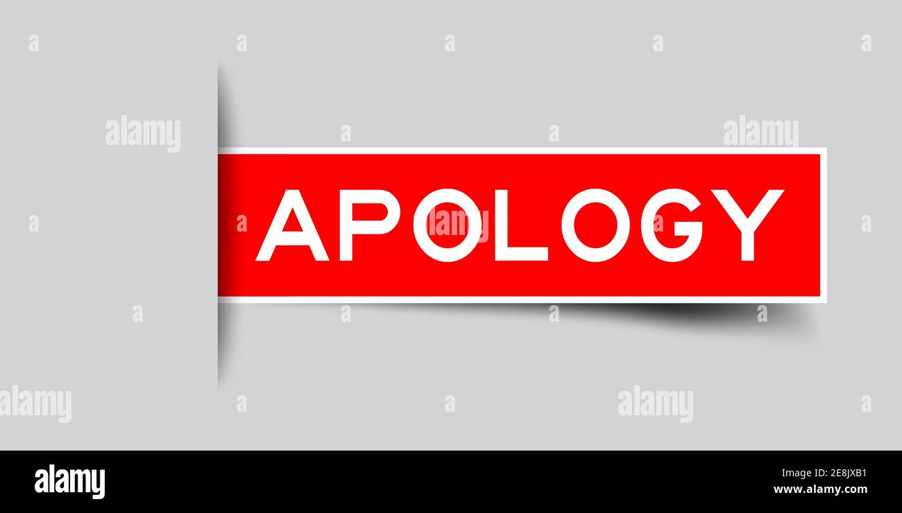 Apology Appeal Stock Vector Images - Alamy