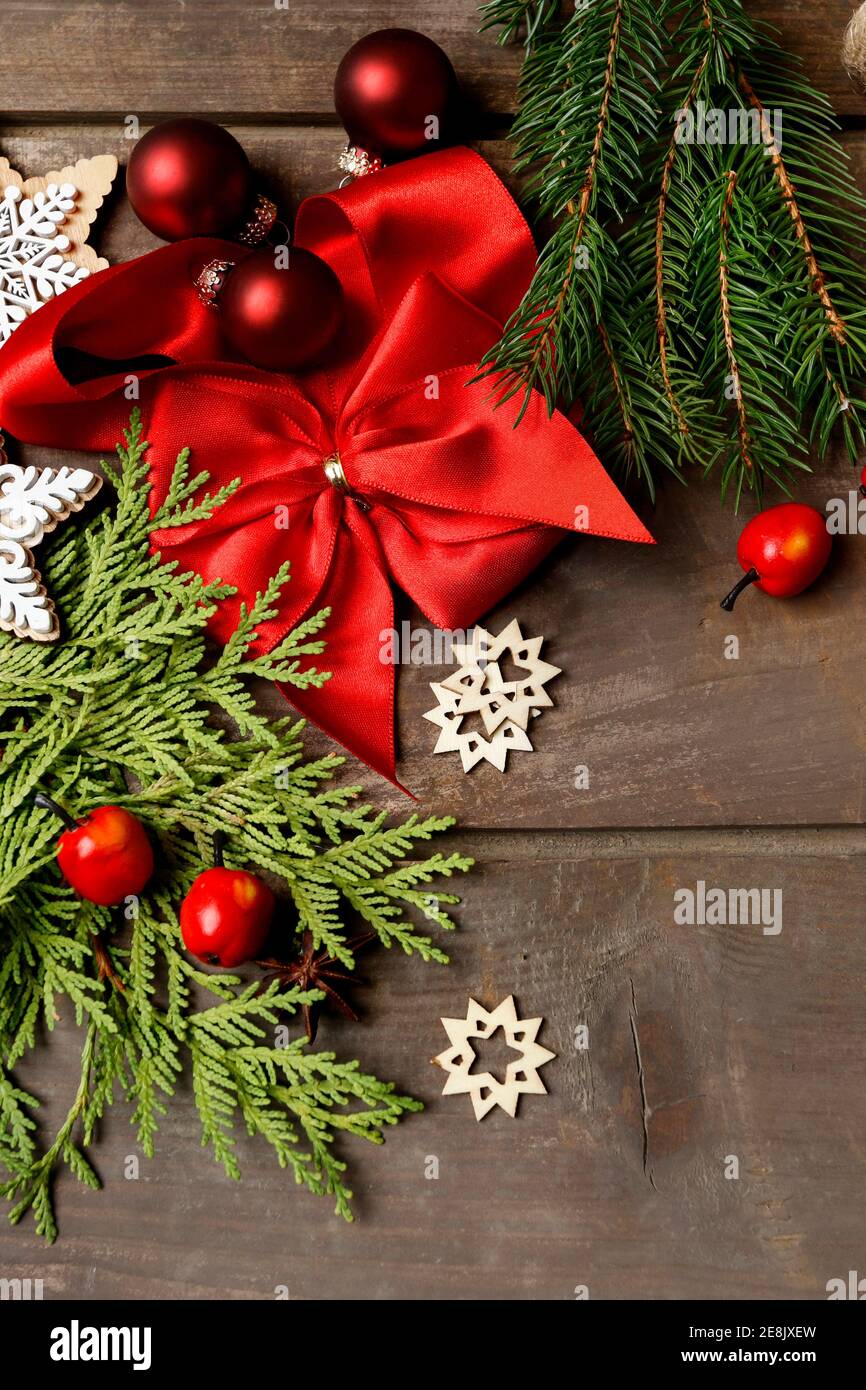 Accessories needed to beautifully pack Christmas presents. Festive time ...
