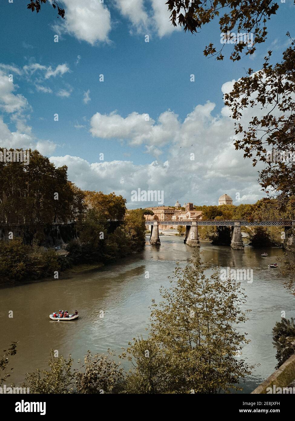 A vertical shot of Palatino bridge over Tiber river Stock Photo - Alamy