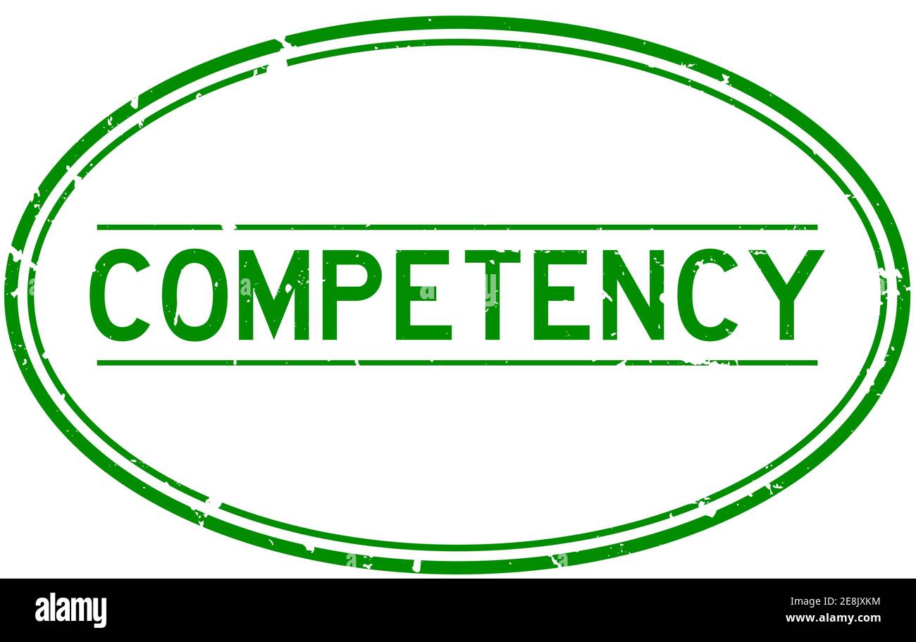 Grunge green competency word oval rubber seal stamp on white background Stock Vector Image & Art ...