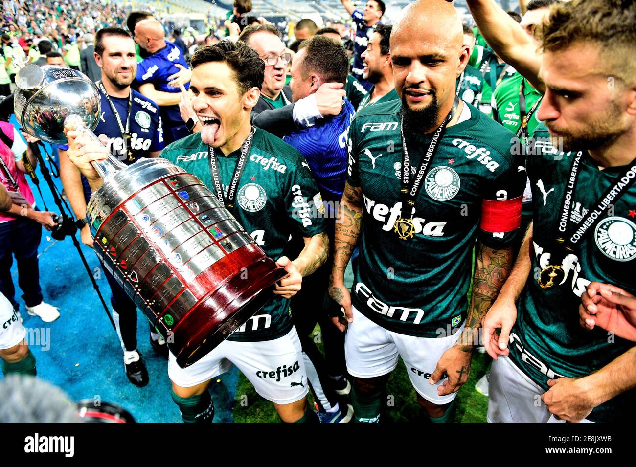 RIO DE JANEIRO, BRAZIL - JANUARY 30: Raphael Veiga and Felipe Melo of ...