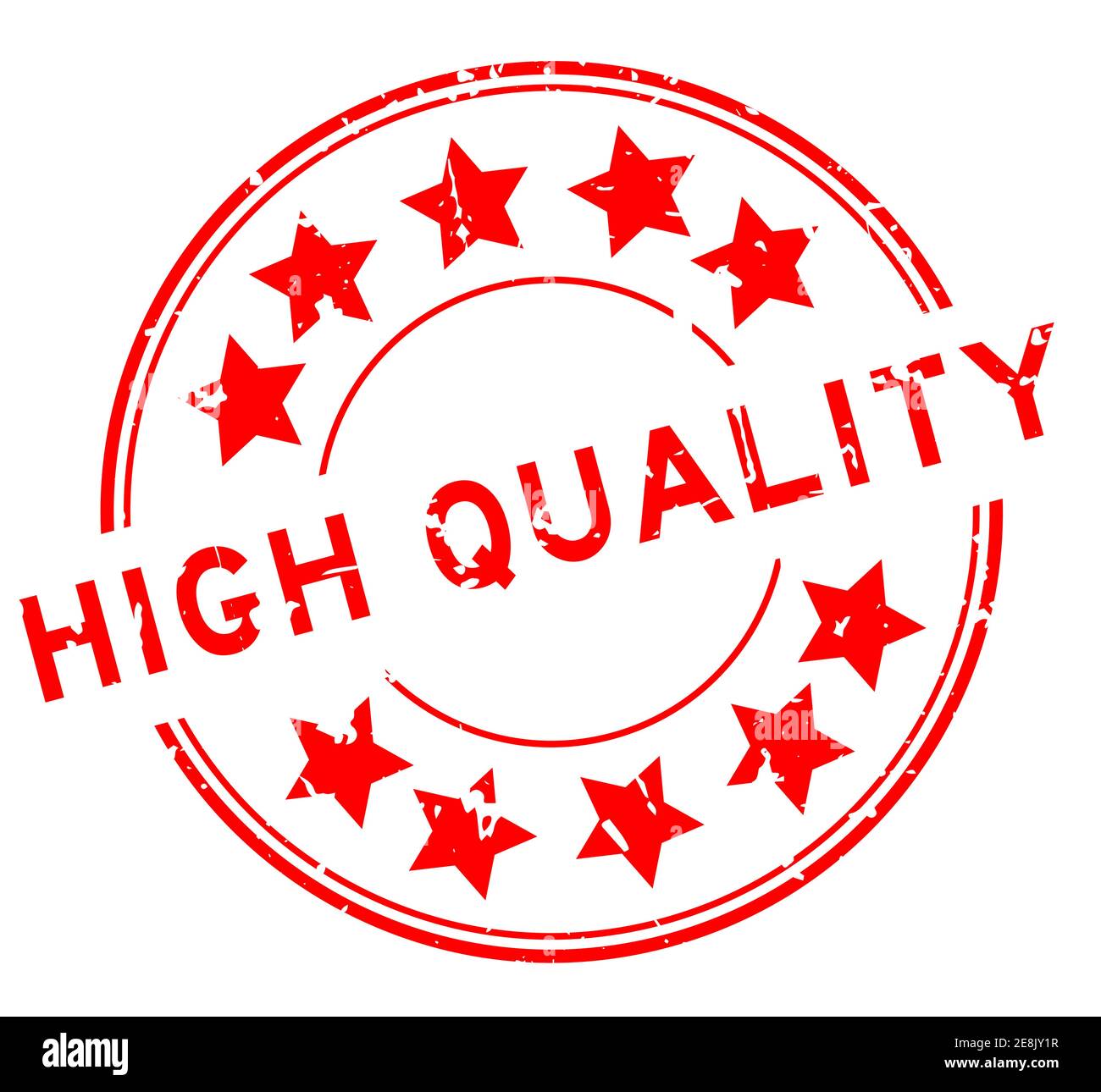 Grunge red high quality word round rubber seal stamp on white background Stock Vector Image ...