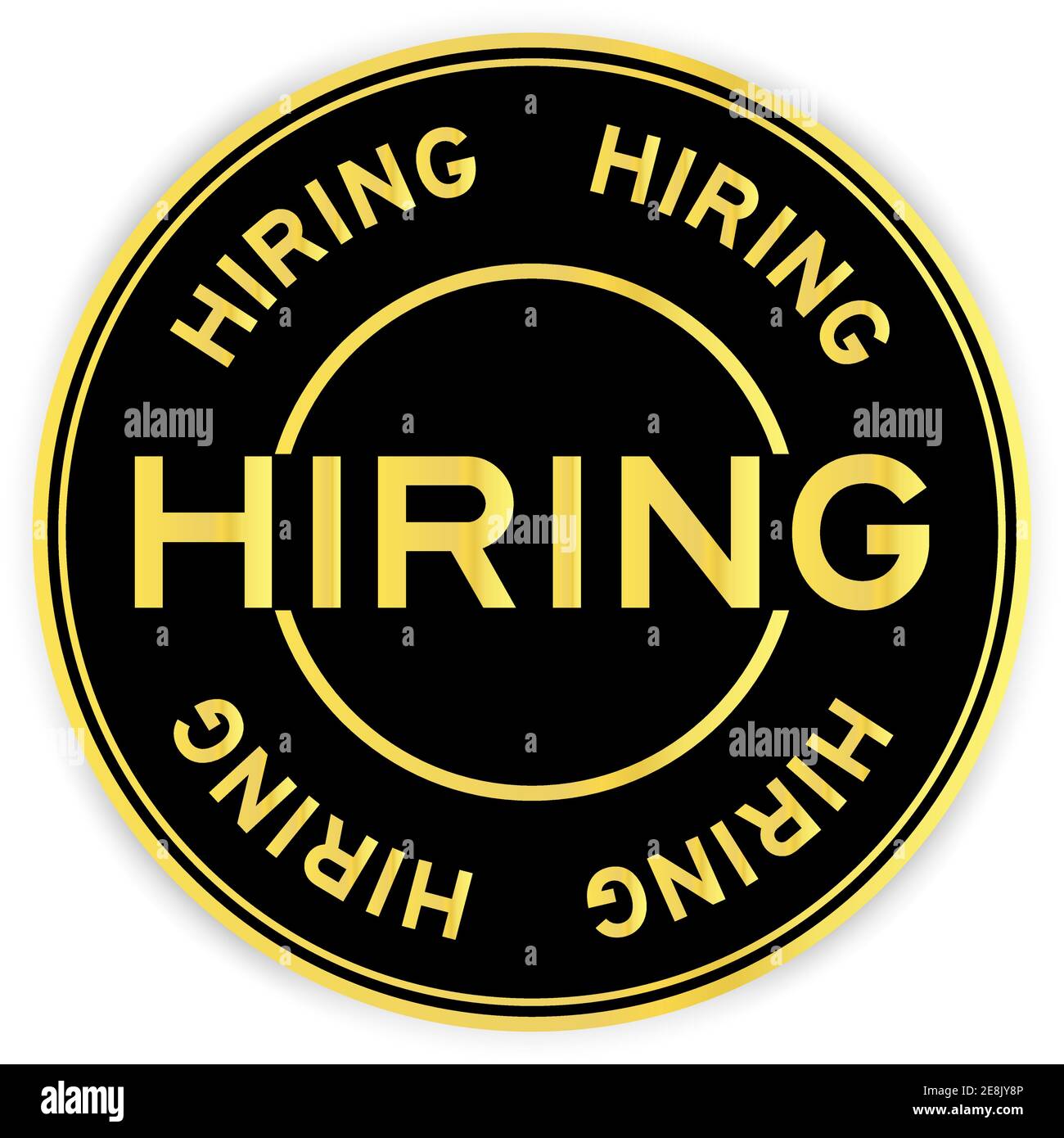 Hiring label sign round Stock Vector Images - Alamy
