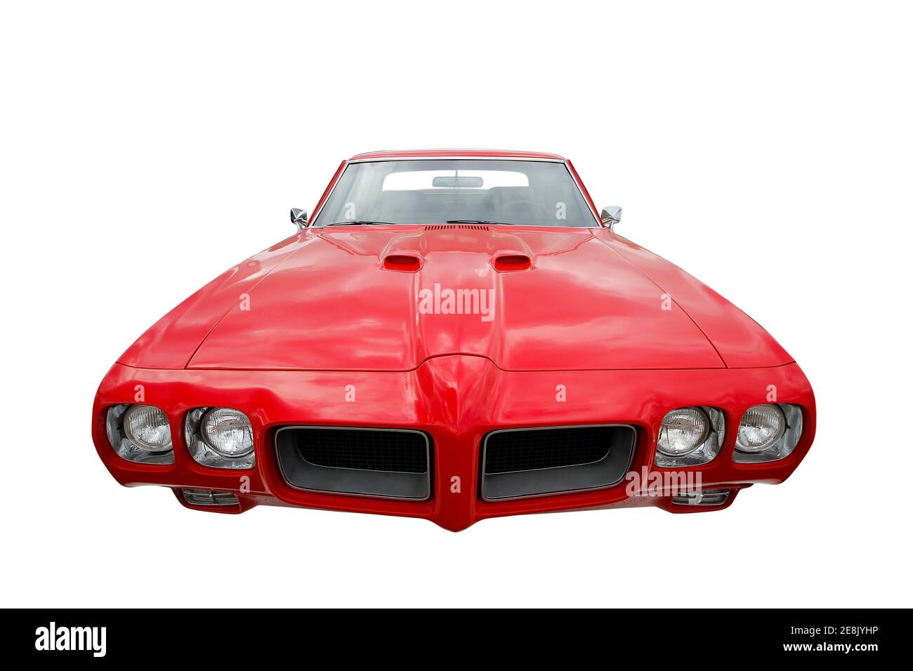 Classic Muscle Car On White Background Stock Photo - Alamy
