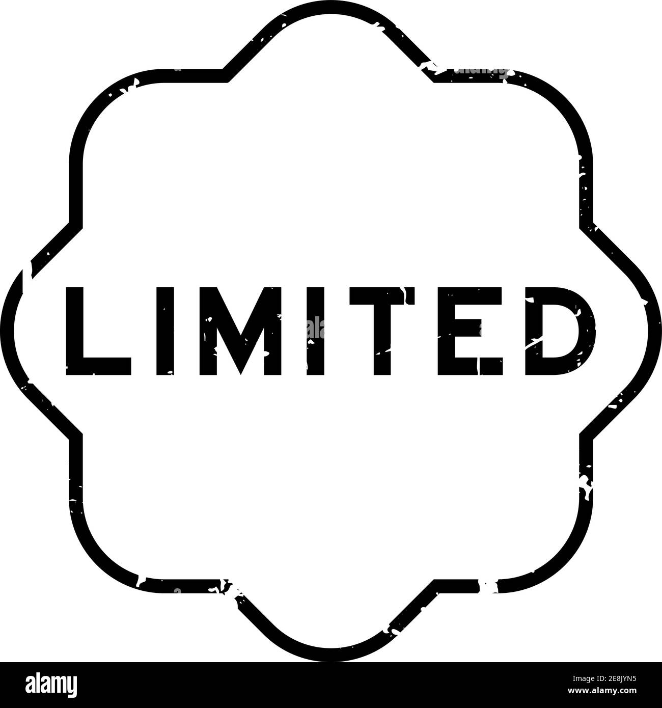 Grunge black limited word rubber seal stamp on white background Stock ...
