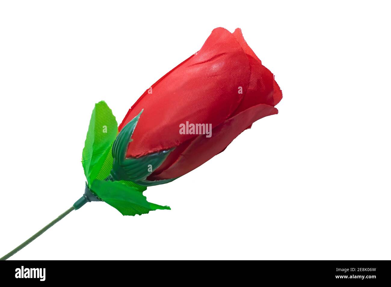Single beautiful red rose isolated on white background Stock Photo - Alamy