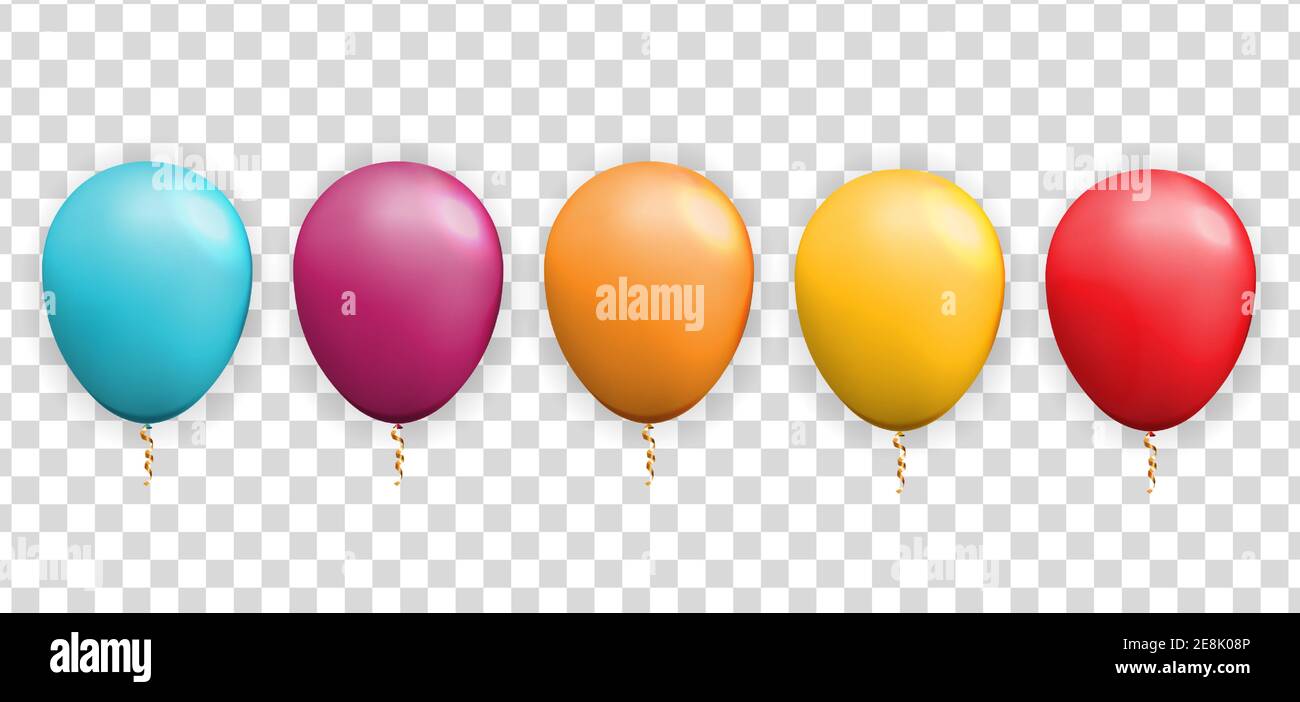 Realistic 3d balloon for party, holiday background. Vector Illustration ...