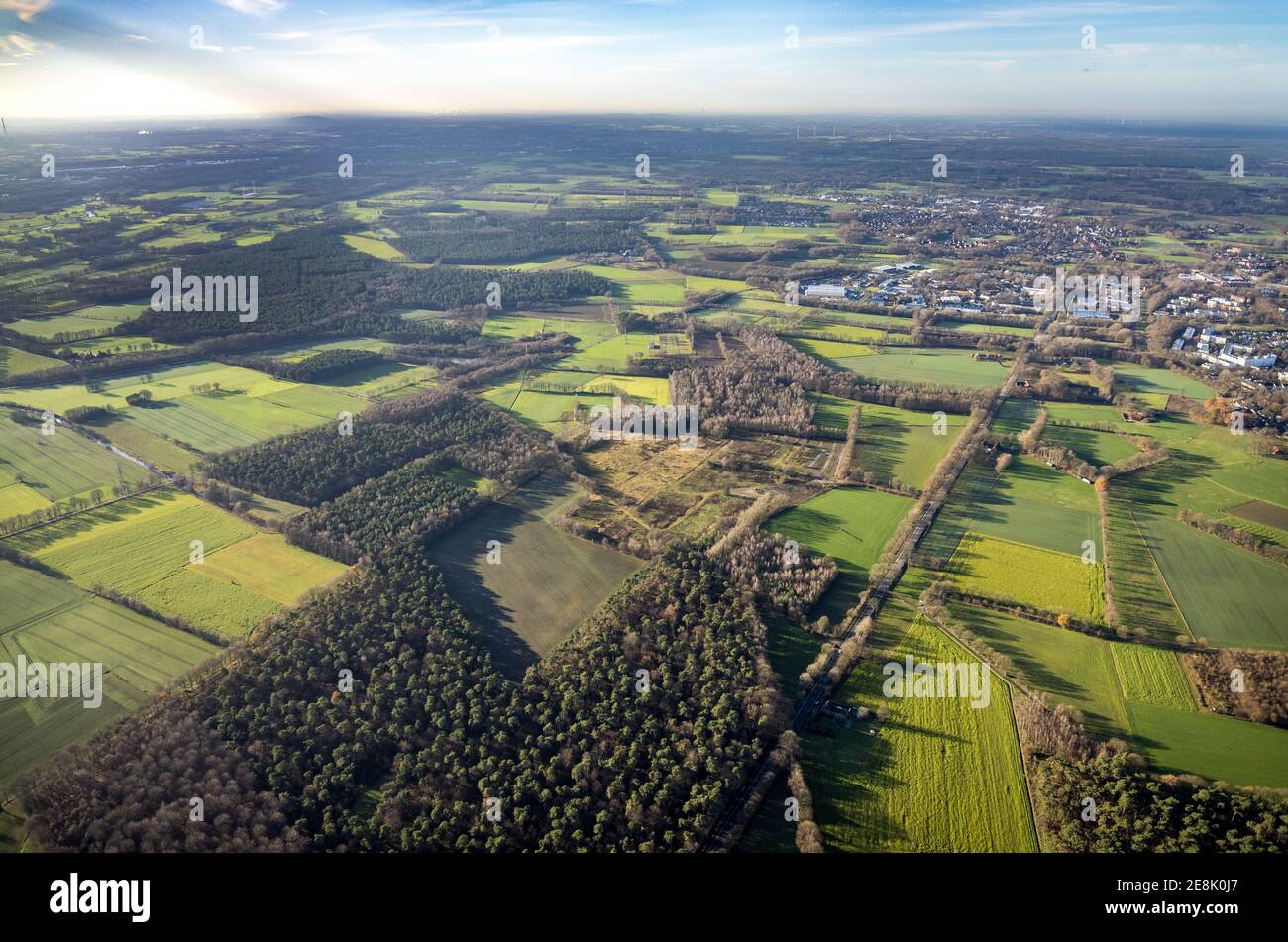 Aerial view of the former Wulfen 1/2 pit of the Fürst Leopold colliery ...