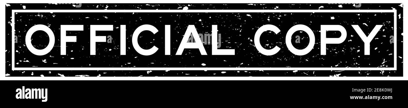 Grunge black official copy word square rubber seal stamp on white background Stock Vector Image ...