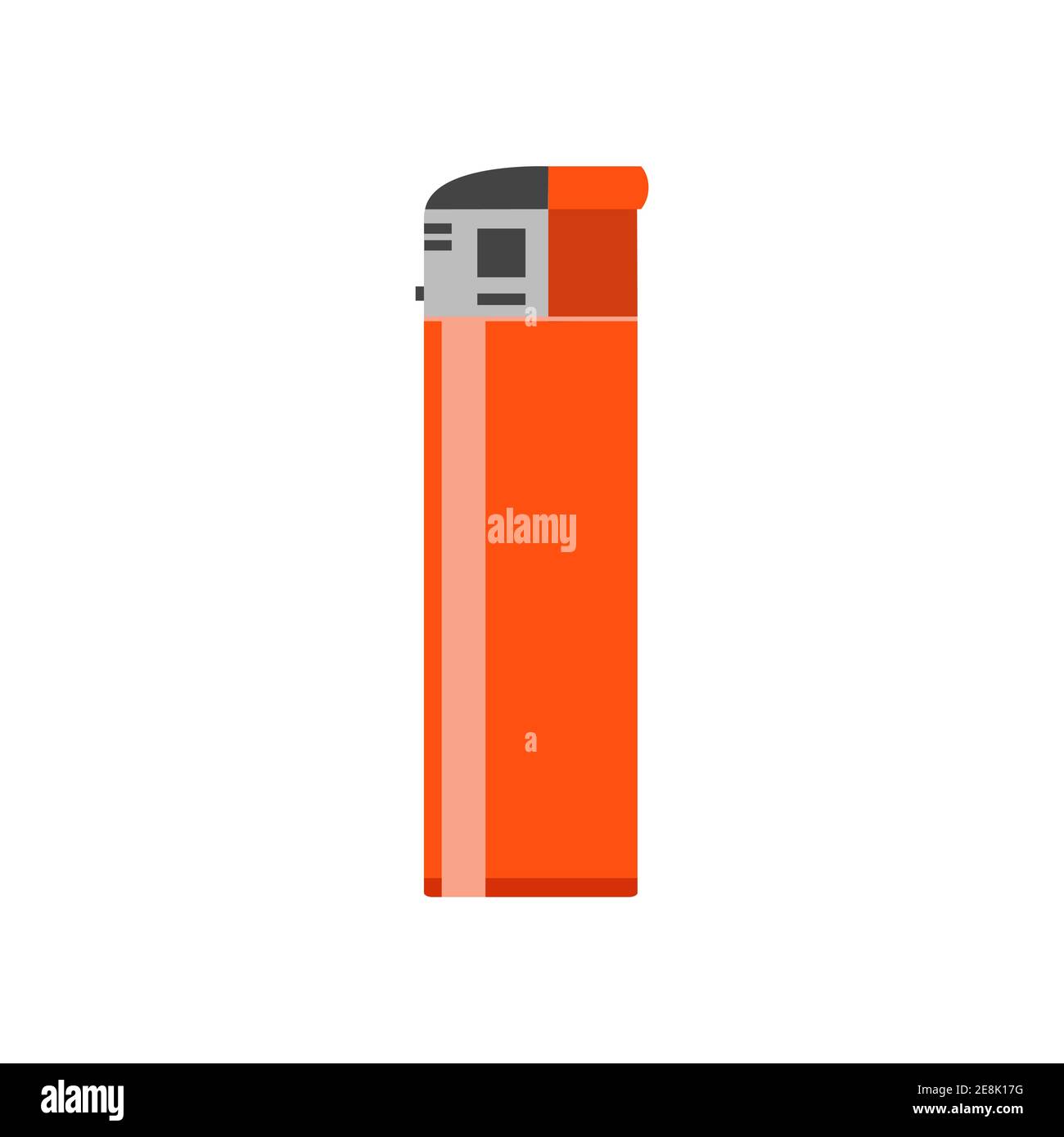 Cigarette light vector flame illustration plastic object. Smoke ...