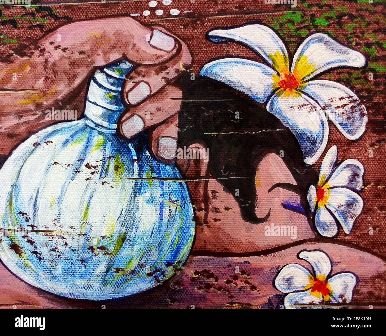 Art ,painting ,oil color ,Spa ,Massage ,From Thailand Stock Photo - Alamy