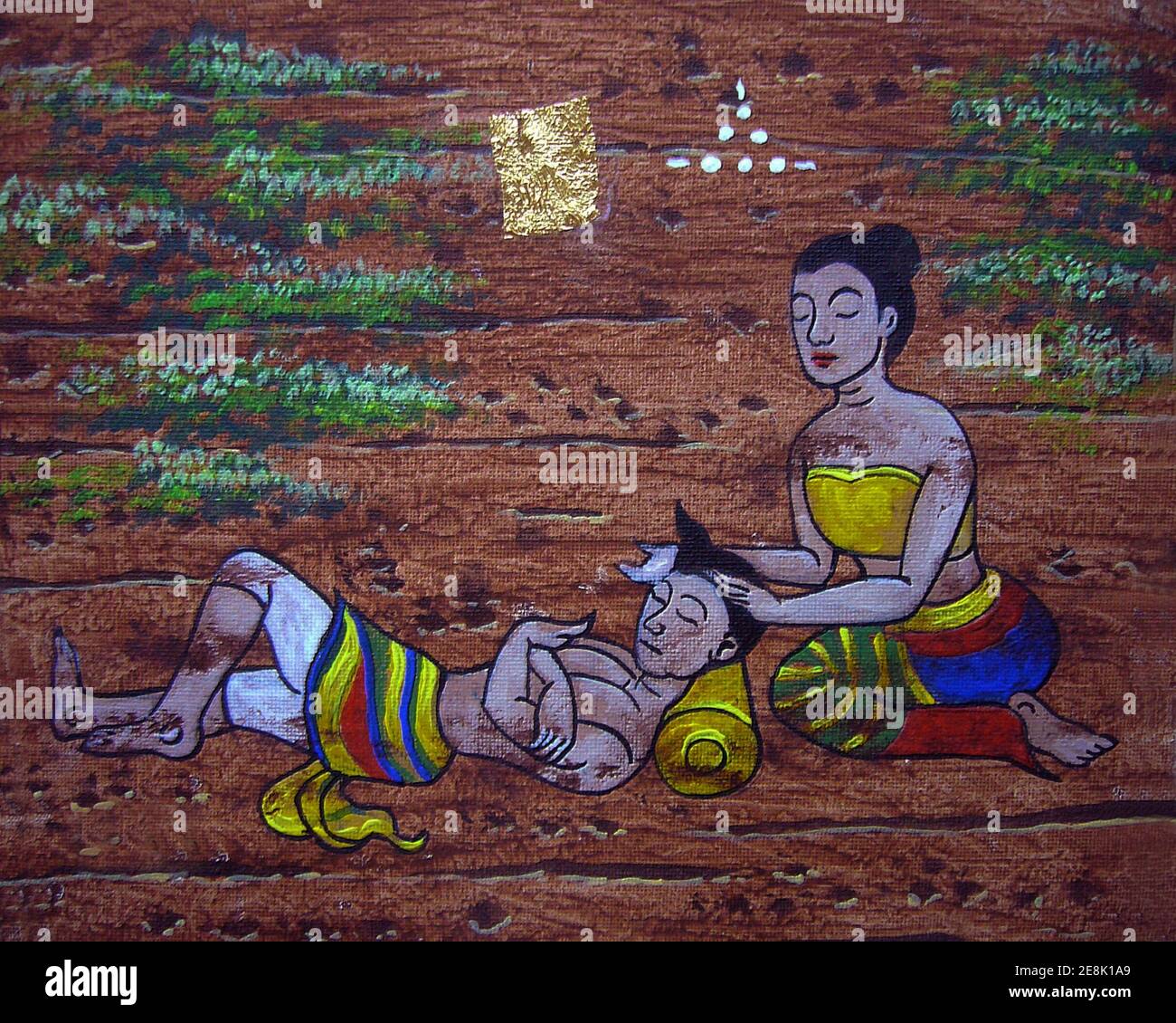 Art ,painting ,oil color ,Spa ,Massage ,From Thailand Stock Photo - Alamy