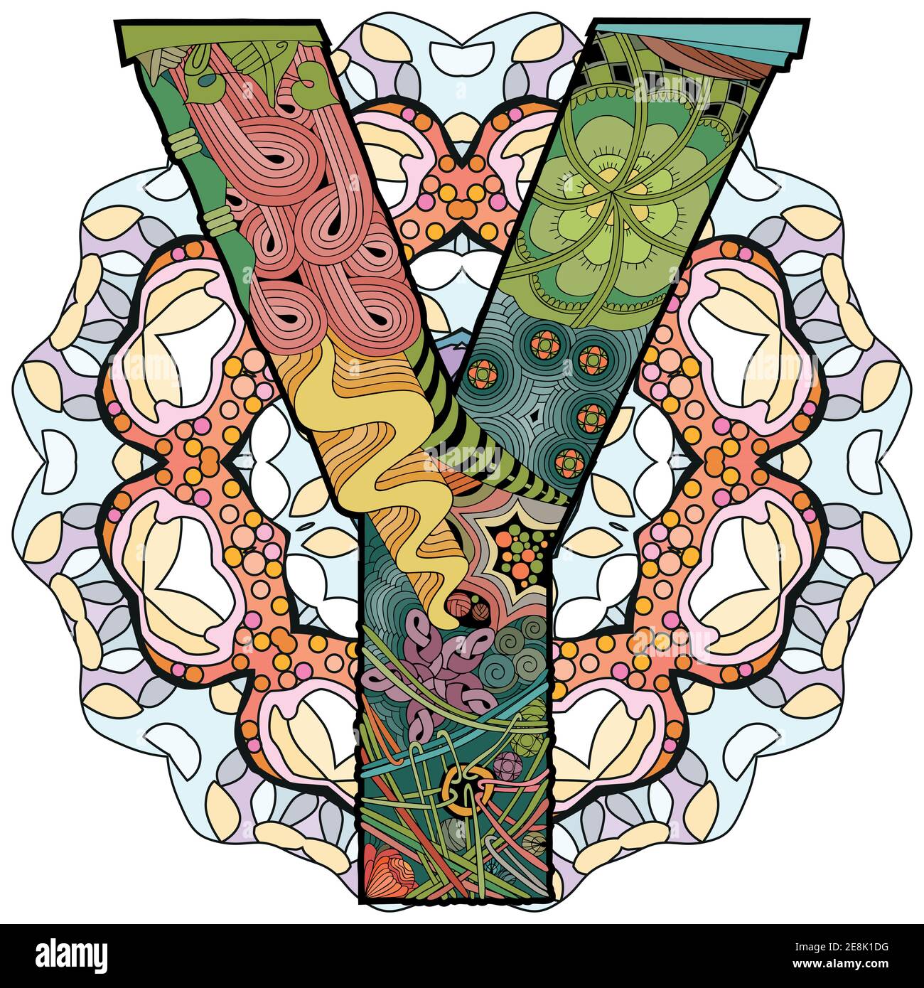Hand painted with henna Stock Vector Images - Alamy