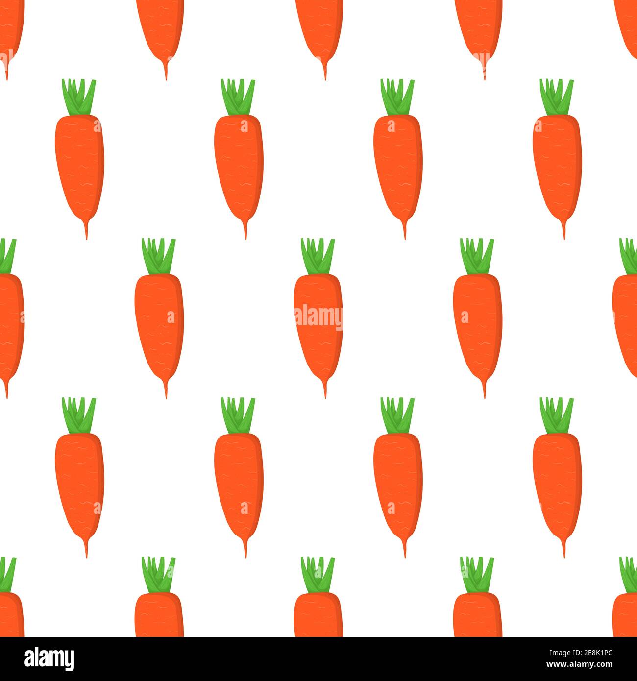 Carrot seamless pattern in modern style. Vector art print. Healthy food ...