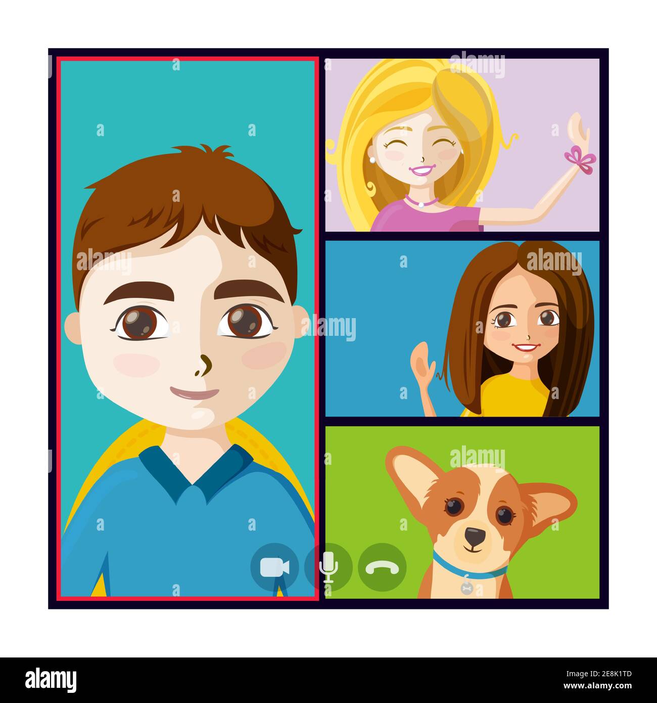 Facetime friends Stock Vector Images - Alamy