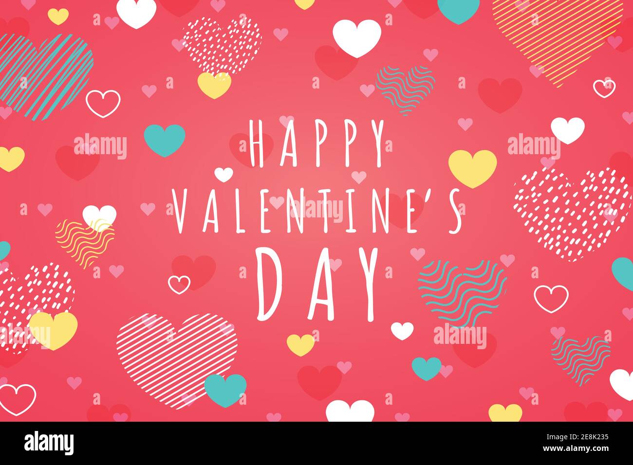 Abstract Valentine's Day of heart pattern element of doodle design ...