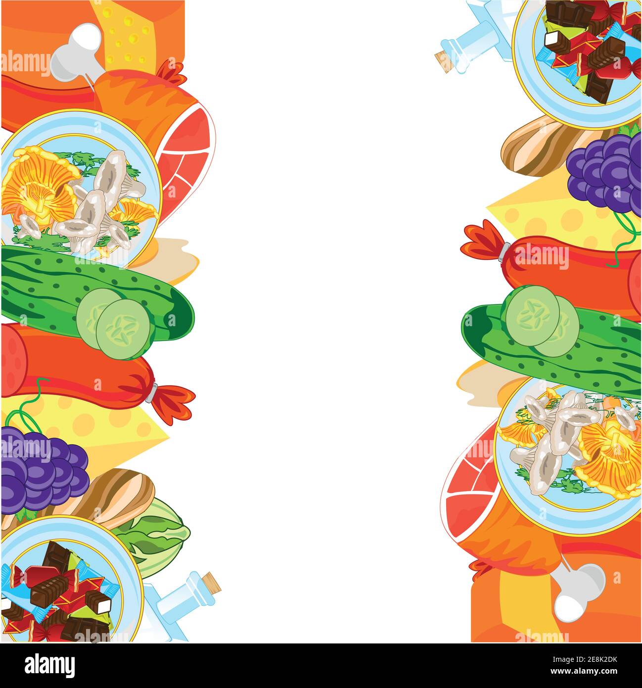 Vector illustration of the decorative product background of the feeding ...