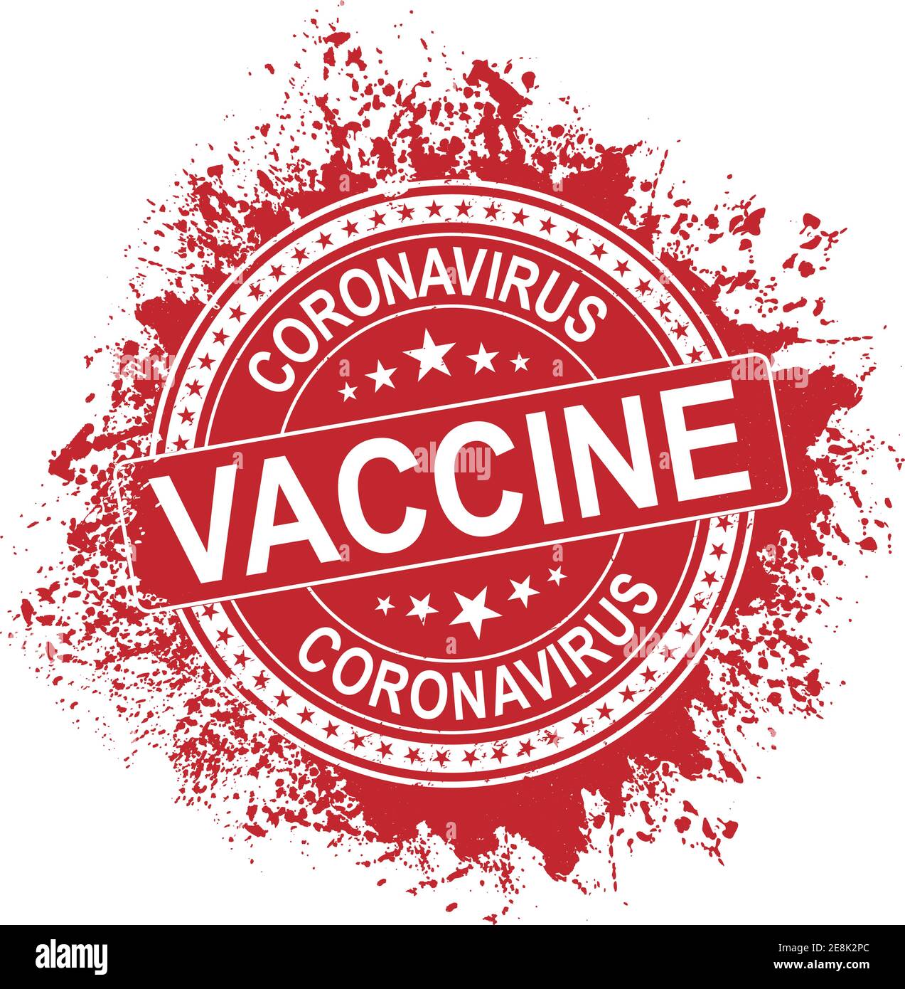 Coronavirus Vaccine Stamp Illustration. Covid-19 Virus Pandemic Design ...