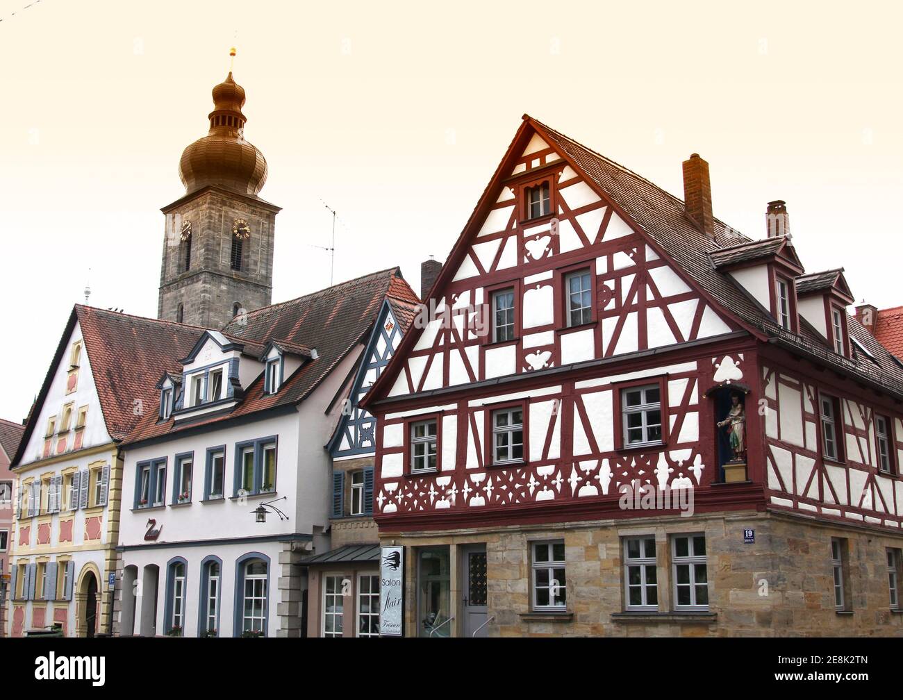 Traditional German houses of the Old Town, Forchheim, Bavaria Stock ...