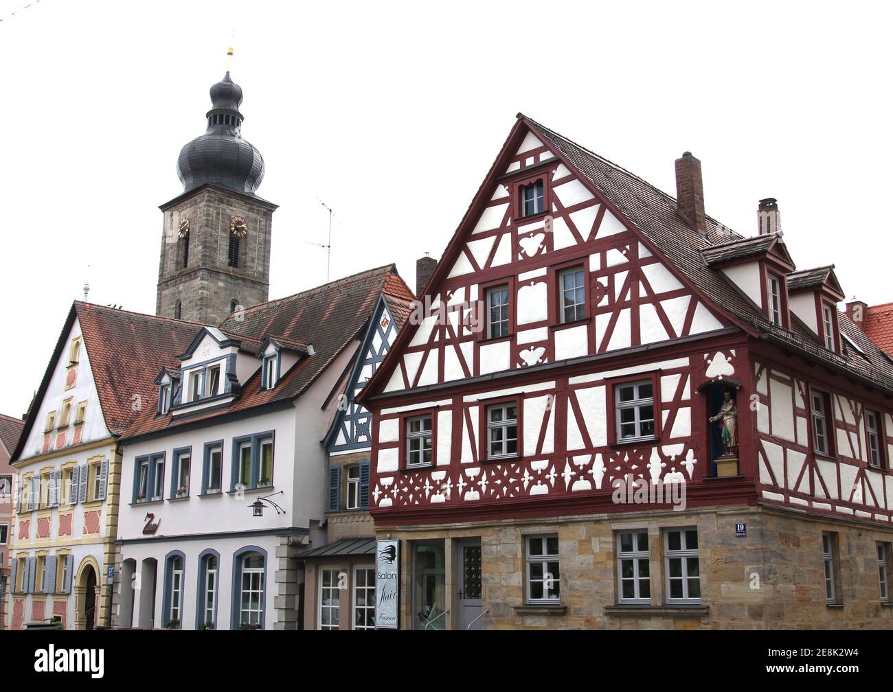 Traditional German houses of the Old Town, Forchheim, Bavaria Stock ...