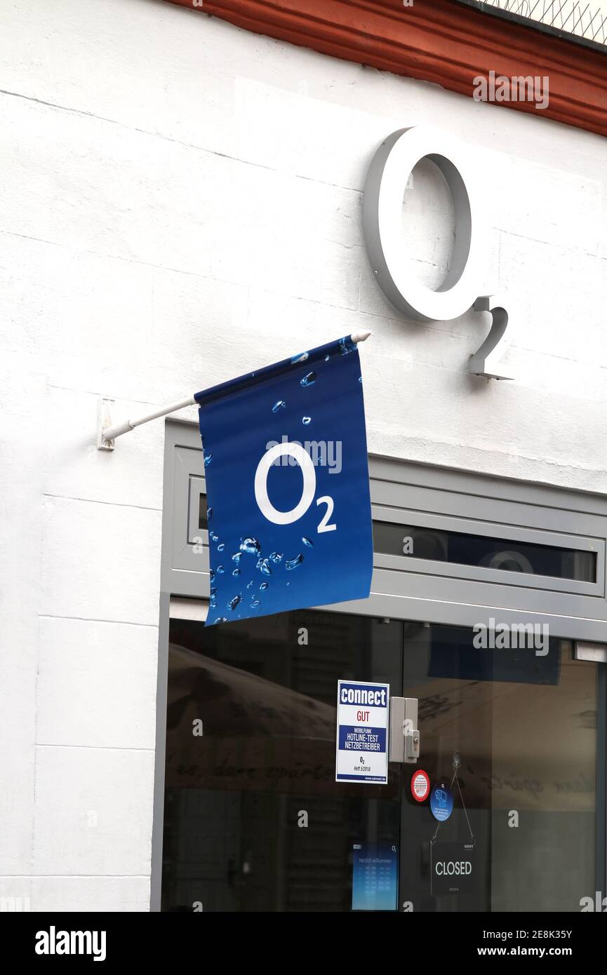 Forchheim, Germany : O2 shop. O2 is a European telecommunications ...