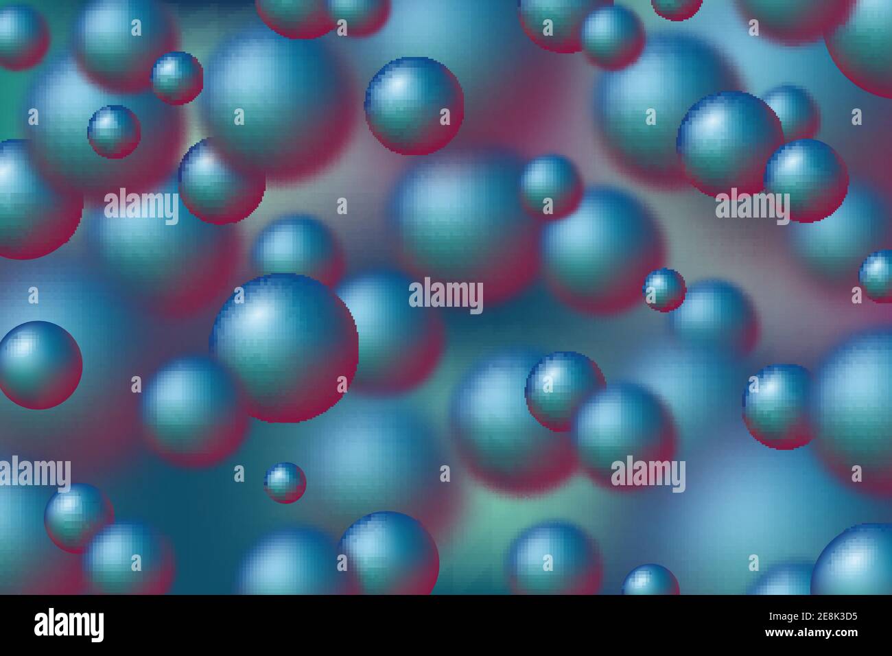 Abstract design of hologram gradient orb design of 3D overlapping ...