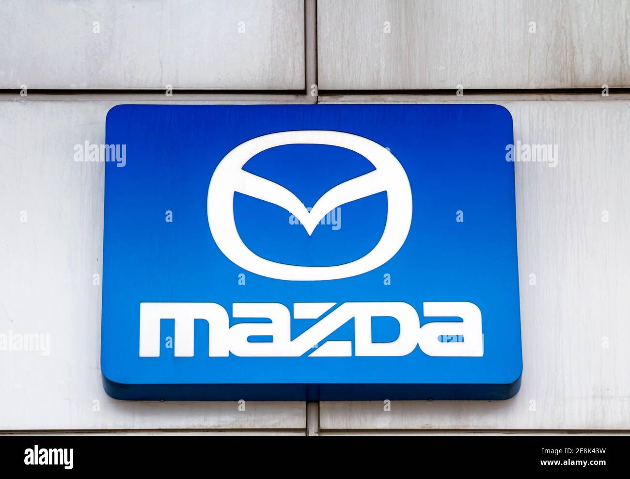 Ankara, Turkey : Mazda sign. Mazda Motor Corporation is a Japanese ...