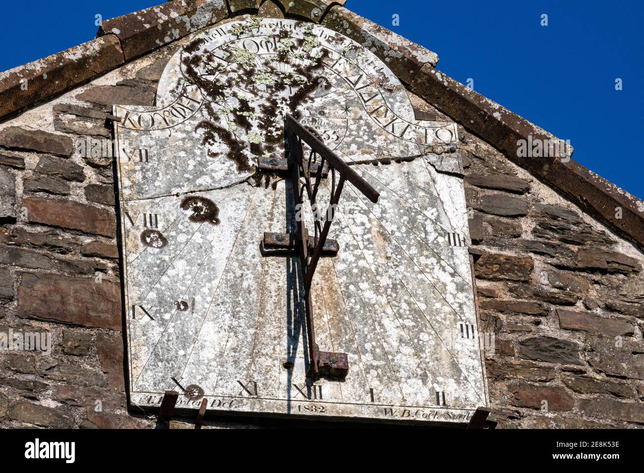 Detail of the Historic Sundial on the Historic Saint Michael and All ...