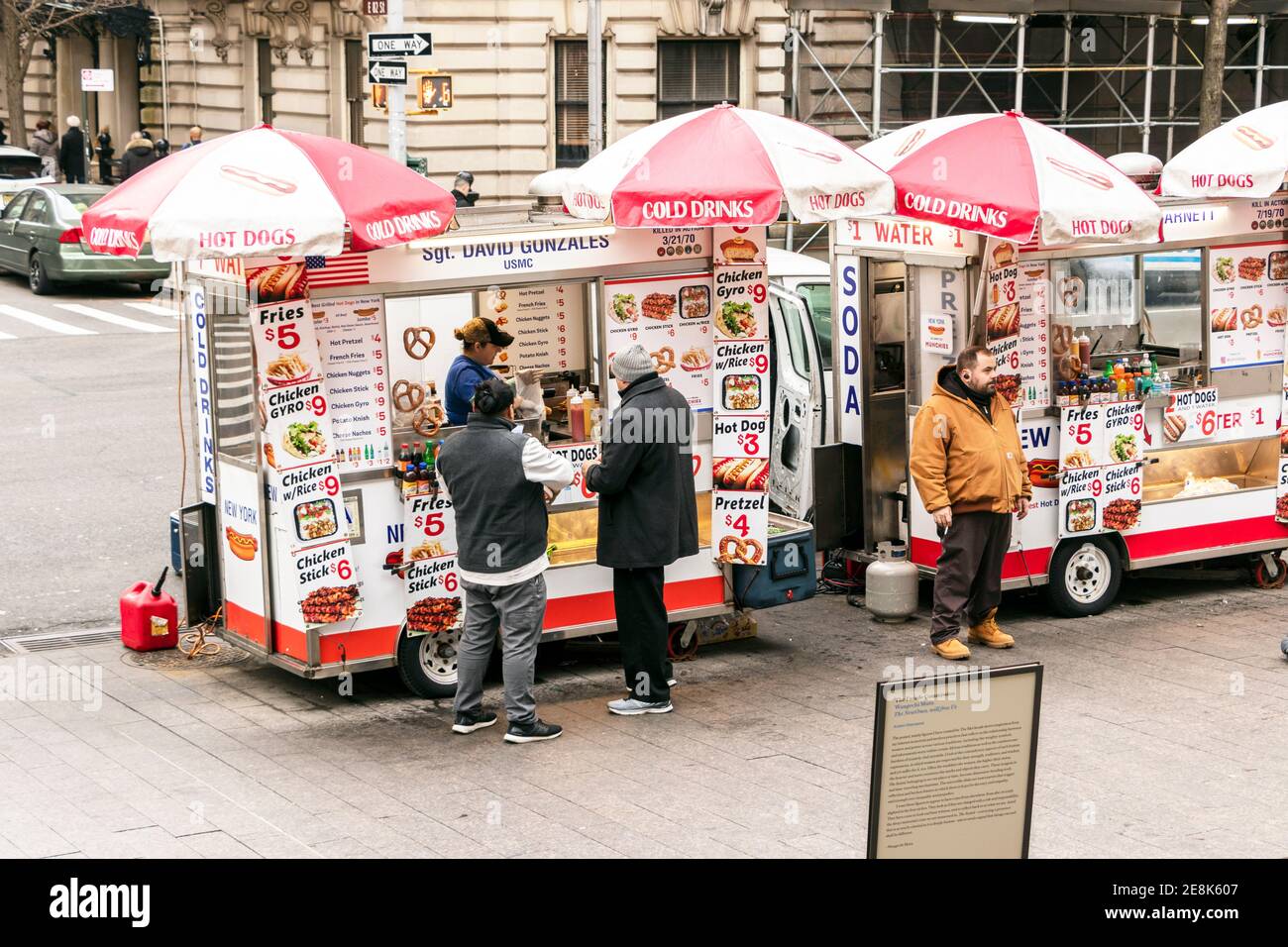 food stands outside of New York The Metropolitan Museum of Art in NYC ...