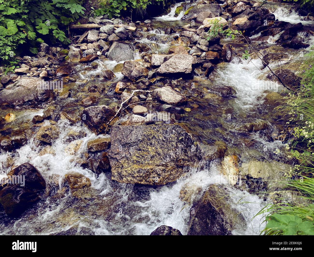 Pure water fast flows down hi-res stock photography and images - Alamy