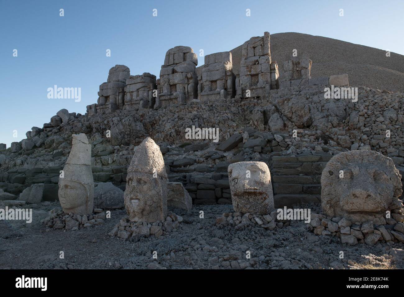 The colossal stone heads of Mount Nemrut in Turkey, a UNESCO World ...
