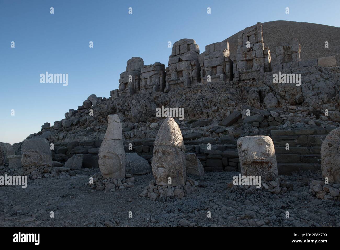 The colossal stone heads of Mount Nemrut in Turkey, a UNESCO World ...