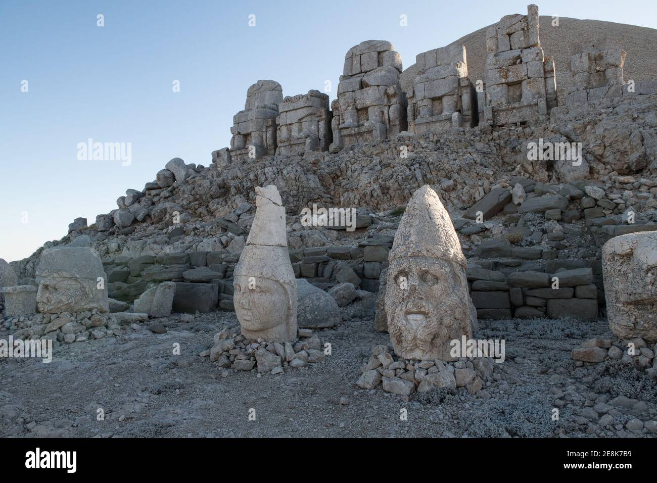 The colossal stone heads of Mount Nemrut in Turkey, a UNESCO World ...