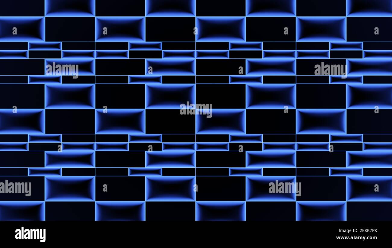 background x-ray of different blue rectangles. 3d rendering Stock Photo ...