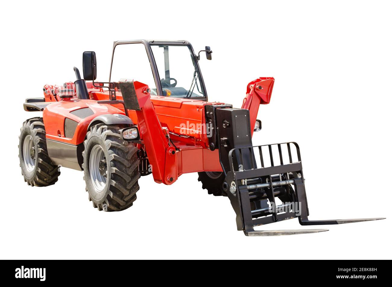 container handler isolated on white background Stock Photo - Alamy