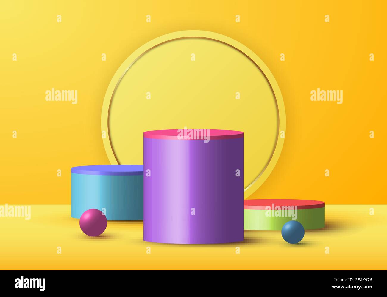 3d rendering geometric background yellow Stock Vector Images - Alamy