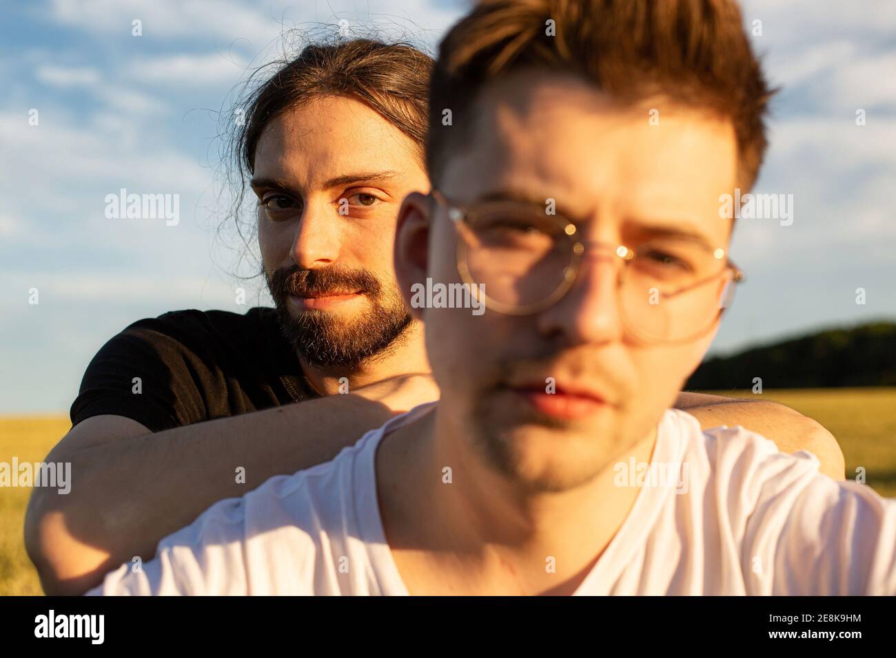 White european models boys close-up portrait outside Stock Photo - Alamy
