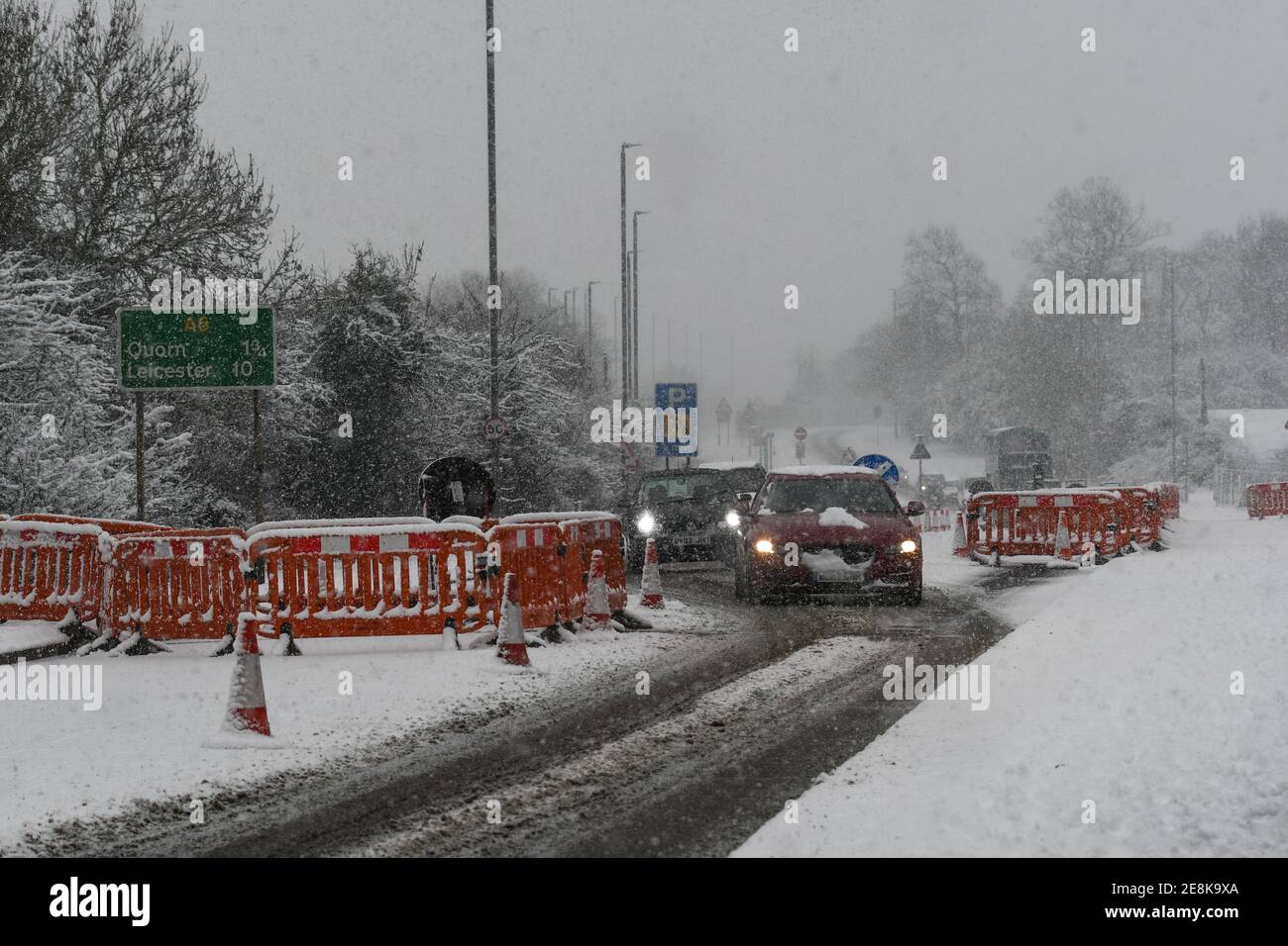 Driving in snow hi-res stock photography and images - Alamy