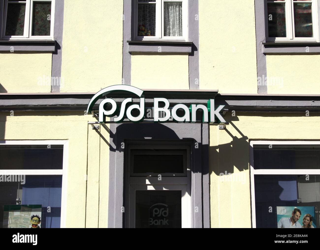 Ansbach, GERMANY : PSD BANK logo on a facade. PSD banking group ...